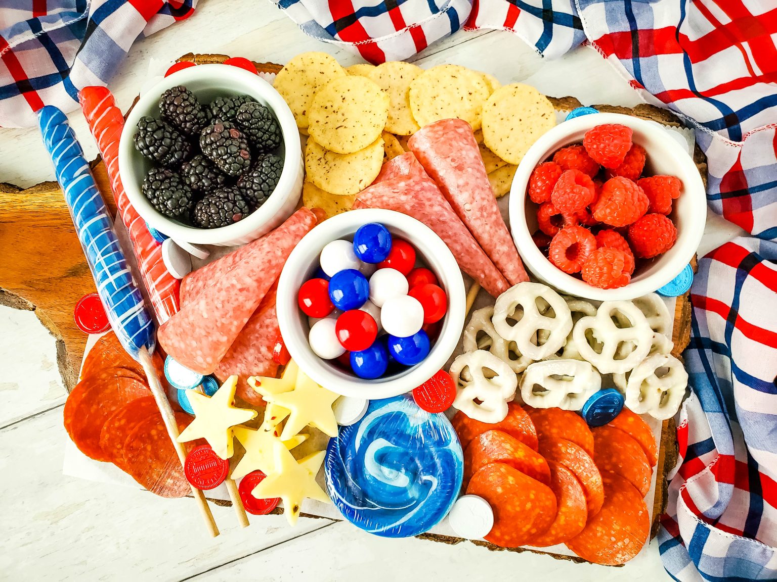 Patriotic Charcuterie Board - Gagen girls