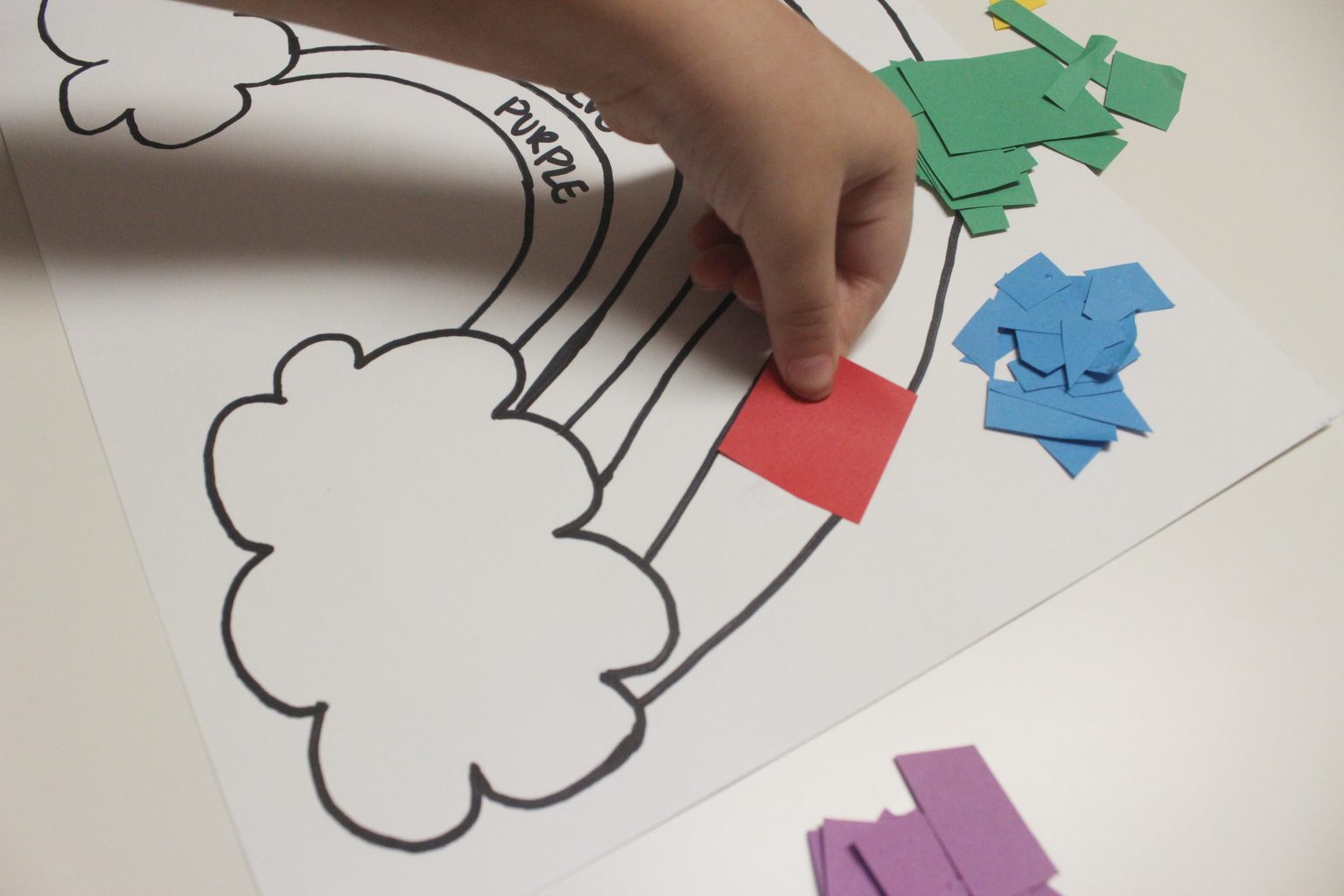 Rainbow Cutting and Pasting Activity - Gagen girls